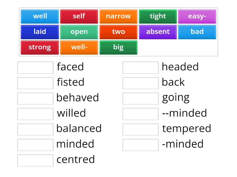 compound nouns EF Upper 1B - Match up