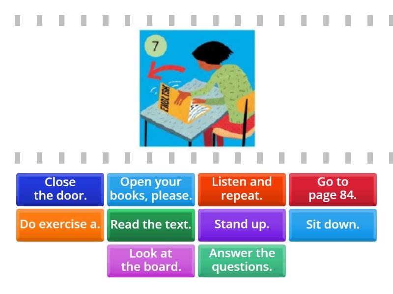 Classroom language EF Elem - Find the match