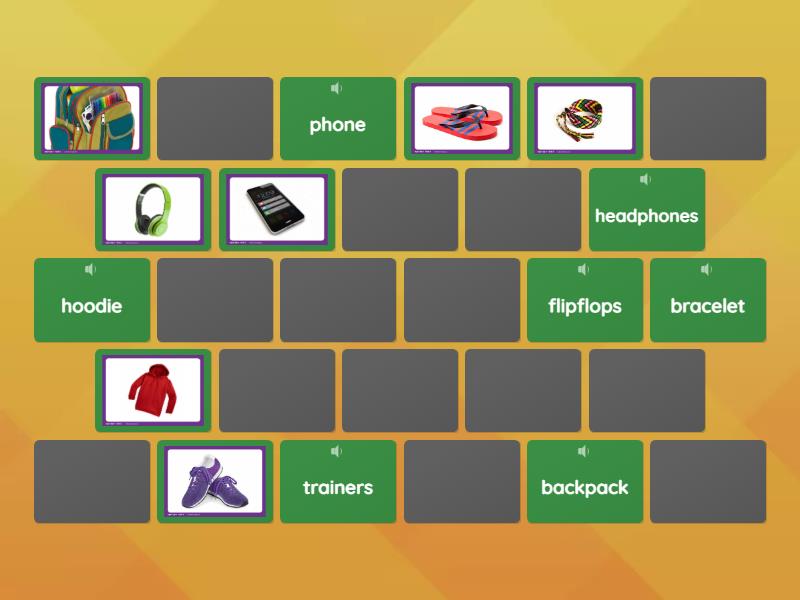 Open Up 4 Unit 5: Our Things - Matching pairs