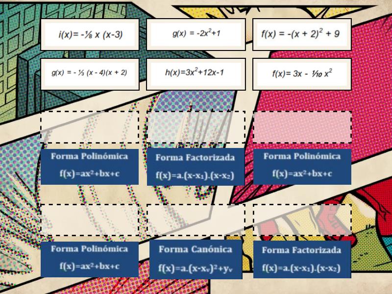 ¿Qué forma tiene esta función cuadrática? - Match up