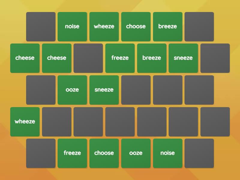 S2: 'se' and 'ze' making the 'z' sound - Matching pairs