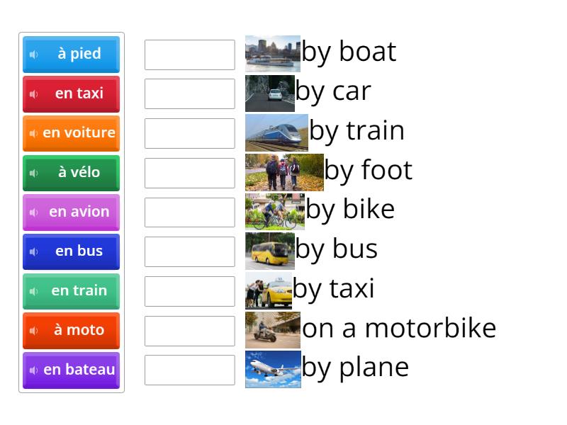 Matching pairs: Transportation - Match up
