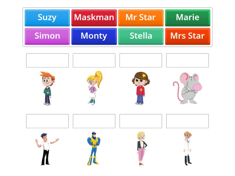 Kid`s box 1 characters - Match up