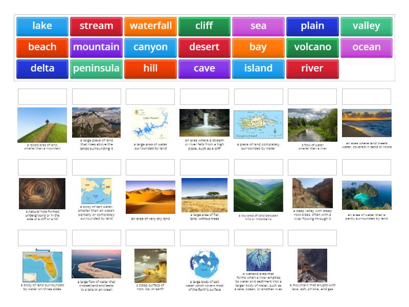 Landforms - Match up
