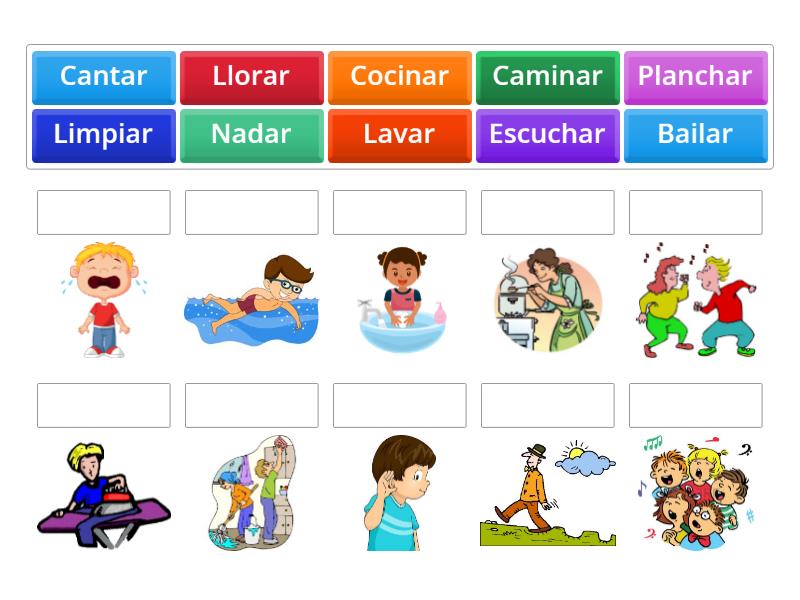 Los Verbos Regulares AR - Match up