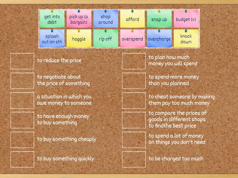 Solutions Upper 9A Vocabulary - Match up