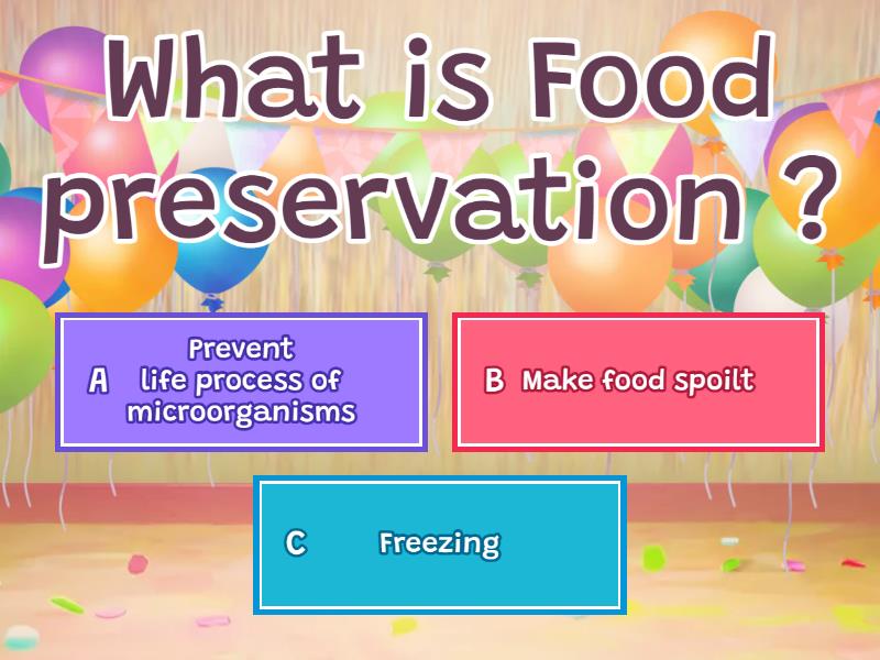Year 6 Food Preservation Methods Quiz