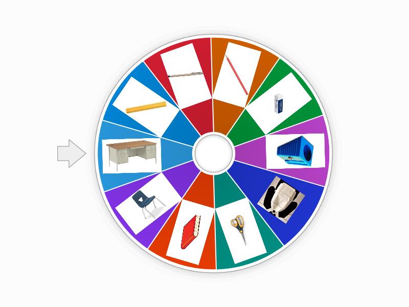 Classroom objects - Spin the wheel