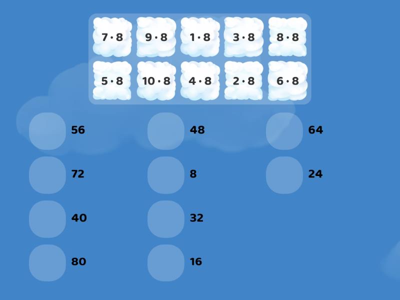 Násobky 8 - Match up
