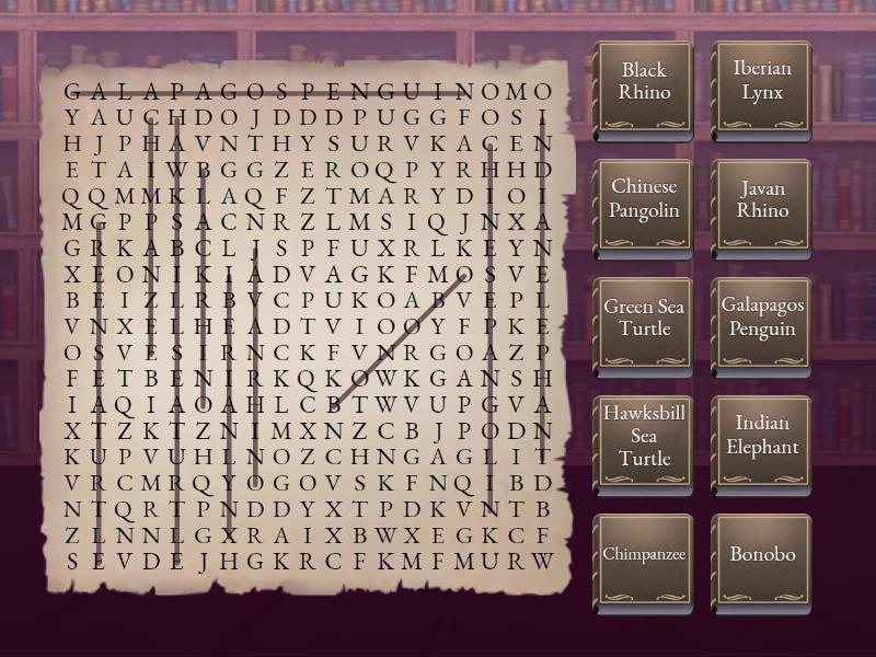 English Week Game 6 - Wordsearch