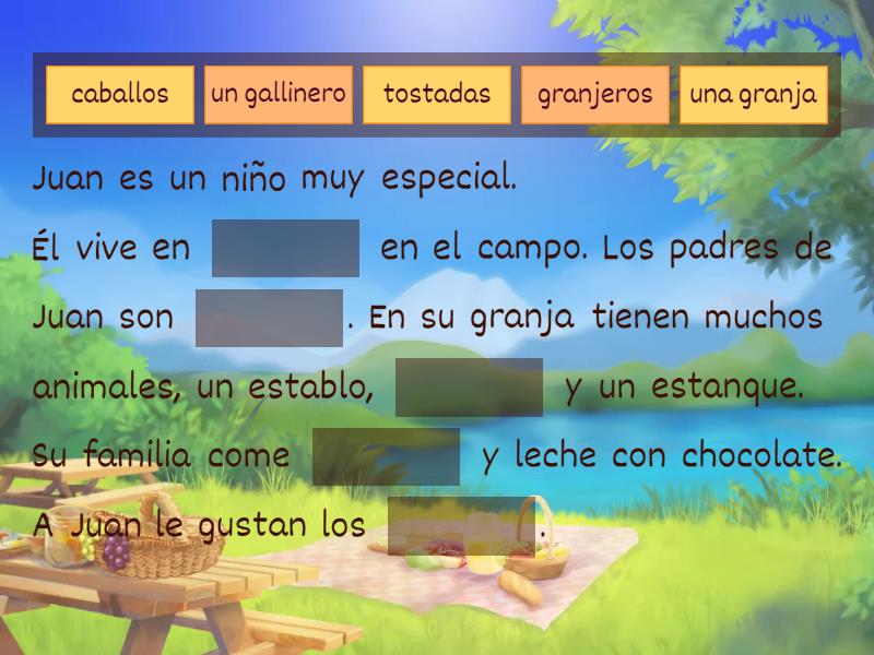 La granja 2 - Completa la historia - Completa la oración
