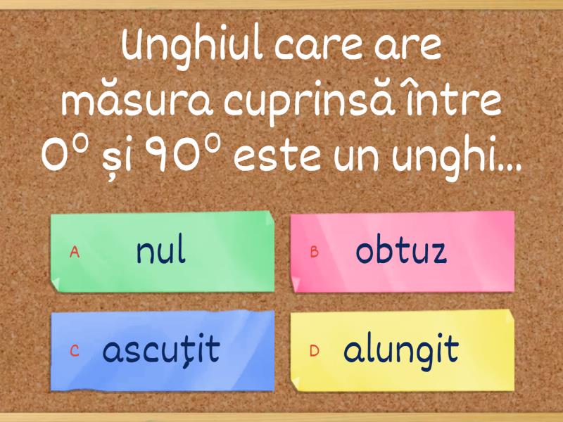 Unghiuri - Quiz