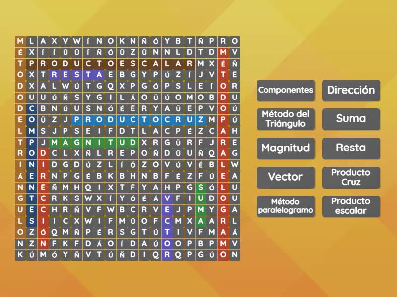 sopa de conceptos - Wordsearch