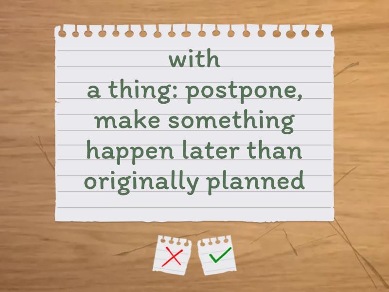 Gateway B2 Unit 2 Phrasal verbs - Flash cards