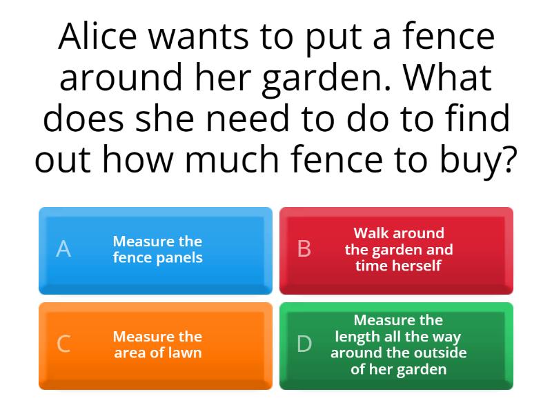 Perimeter and Area - Quiz