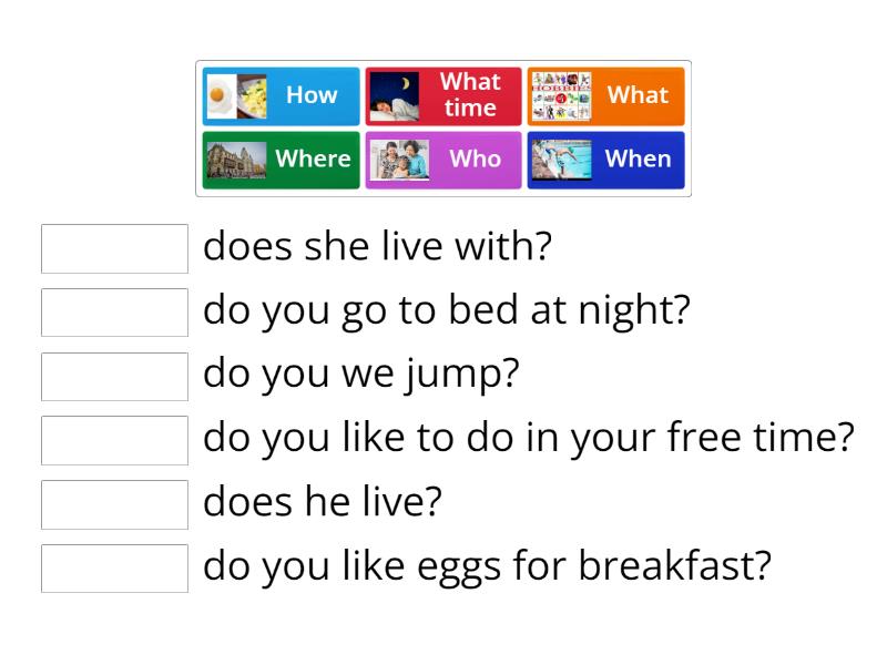 Present Simple- WH-questions - Match up