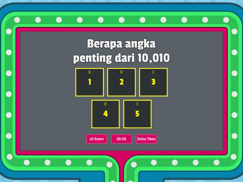 Quiz Angka Penting - Gameshow quiz