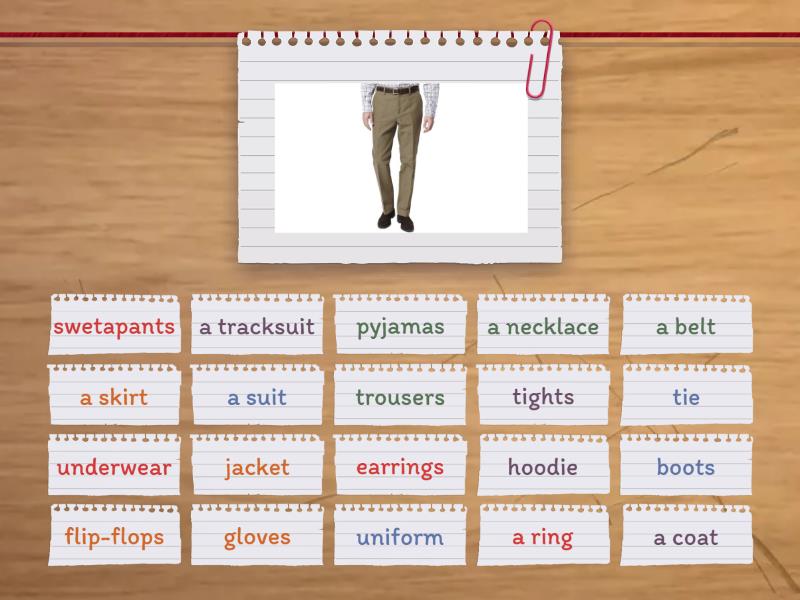 Clothes Pre-Intermediate - Find the match