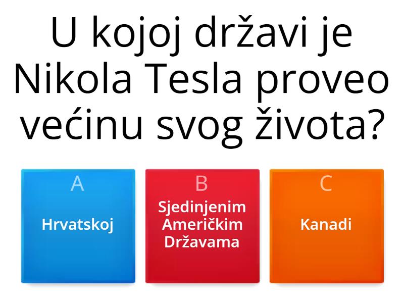 Nikola Tesla - Quiz