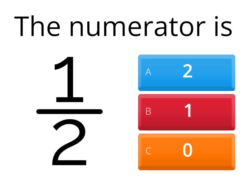Finding numerator and denominator of a fraction - Cuestionario