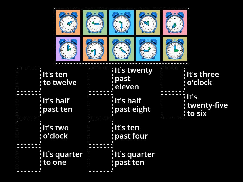 telling time - Match up