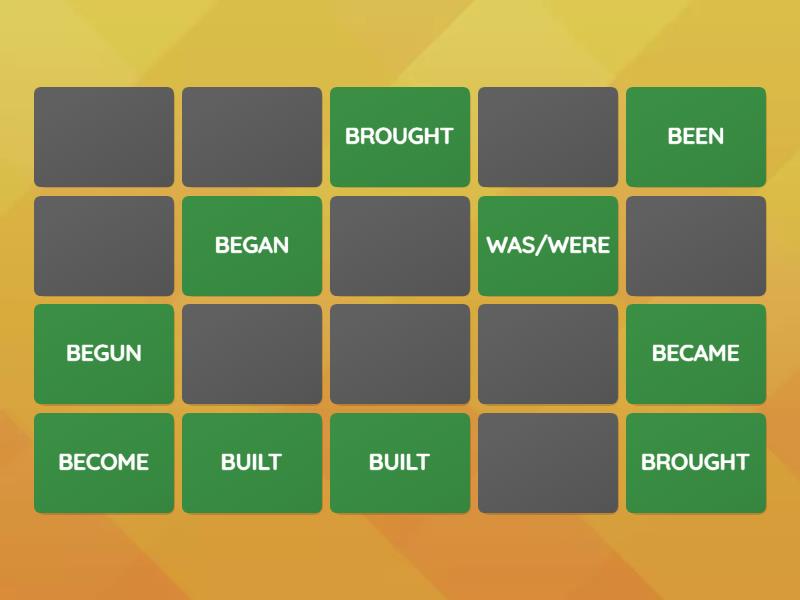 PAST - PARTICIPLE - Matching pairs