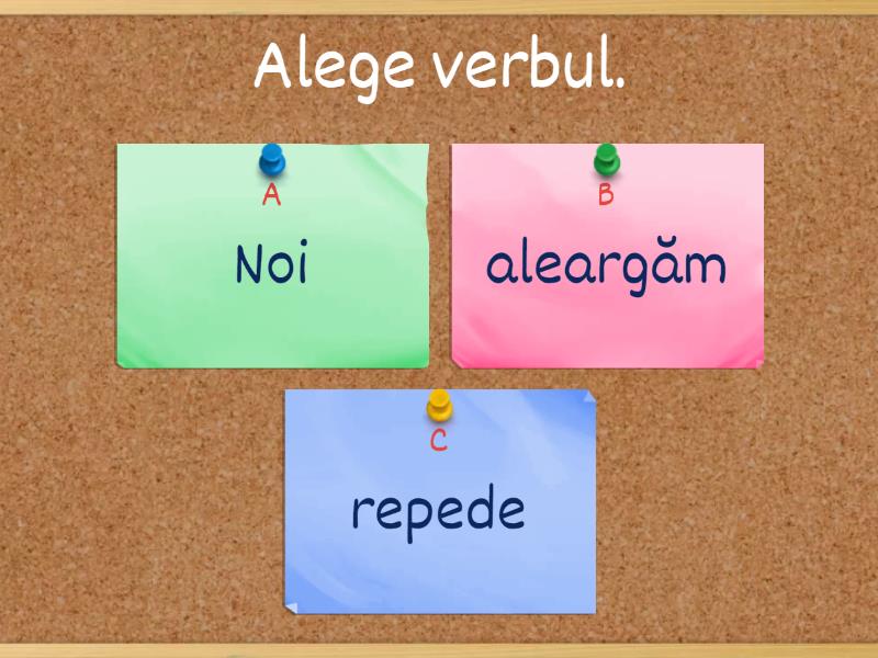 Verbul- identificare - Quiz