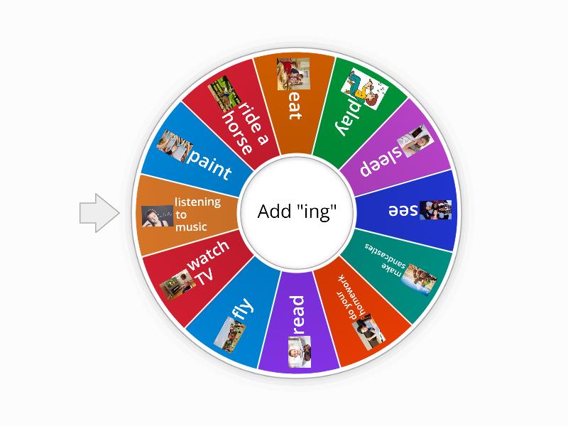 Verbs ing - Spin the wheel
