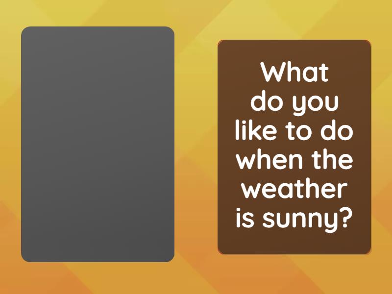 weather questions a2-a1 - Speaking cards