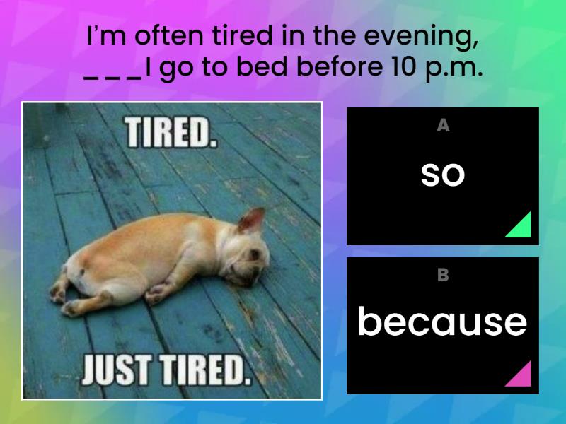 GG2 2.6 so/because - Quiz