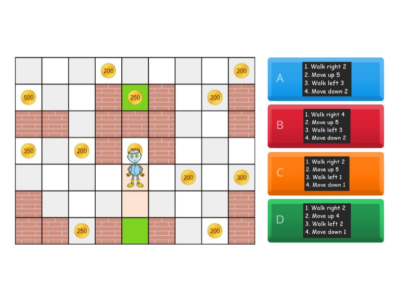 Help Blinky get to green square. - Quiz