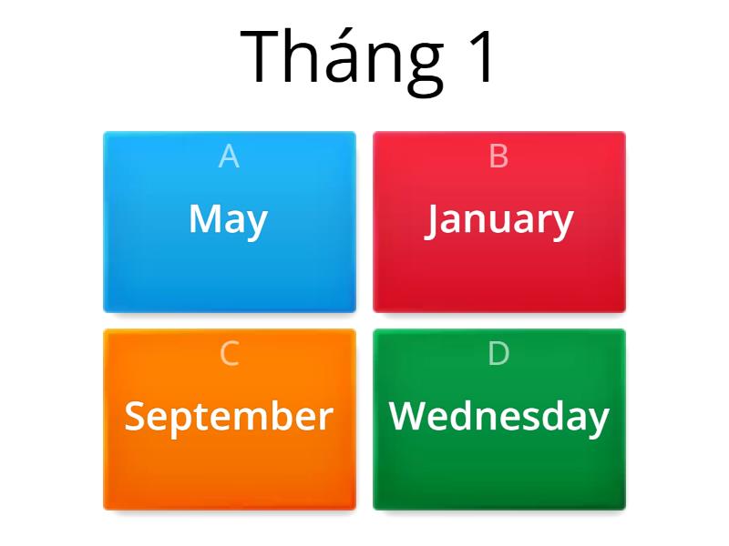 Months of the year - Quiz