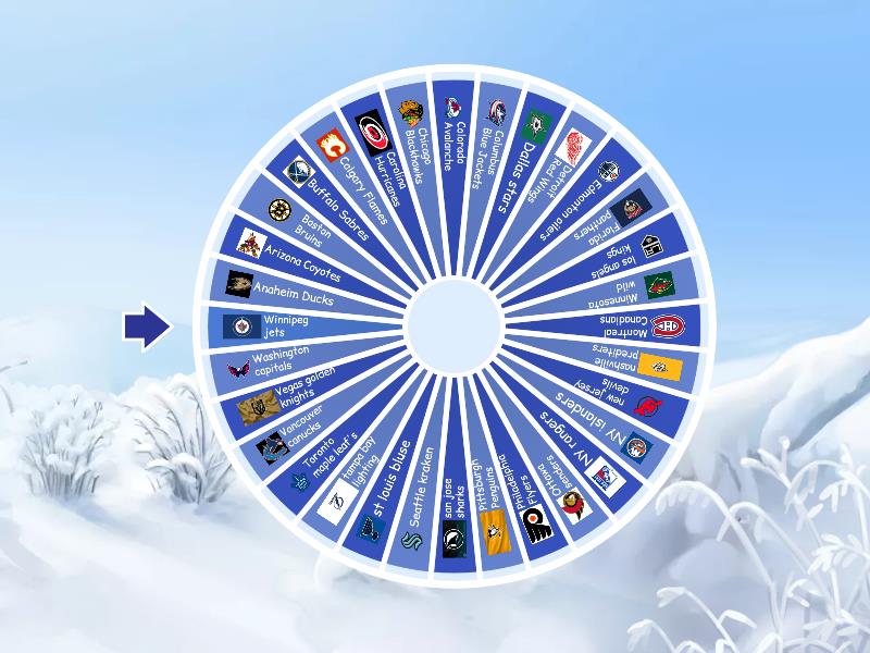 all nhl teams 32 - Spin the wheel