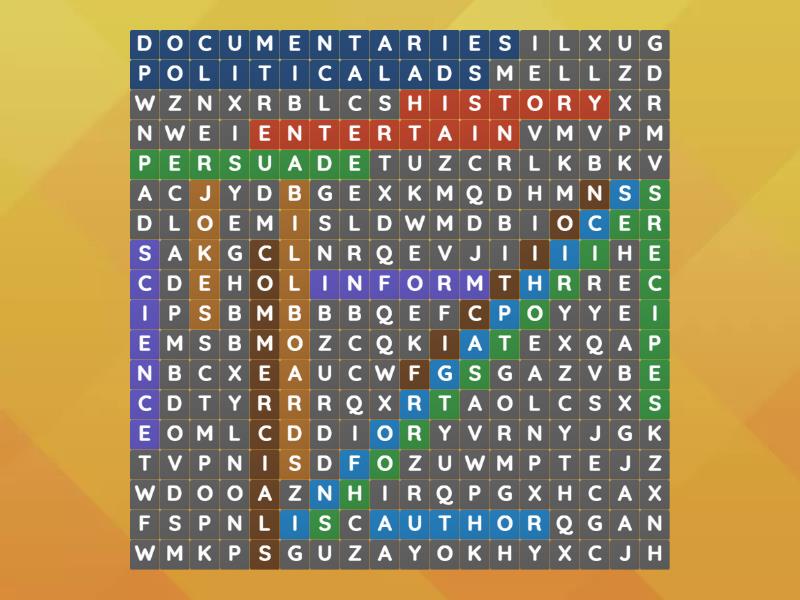 SOLVE THE PUZZLE - Wordsearch