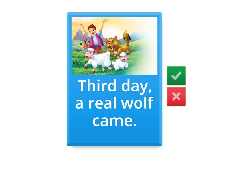 The Boy Who Cried Wolf - Story - Flash cards