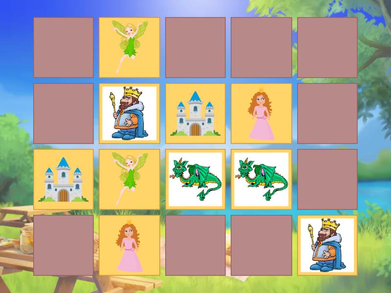 Memory game - Fairy tale characters - Matching pairs