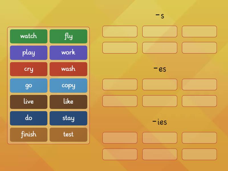 Plural endings - Group sort