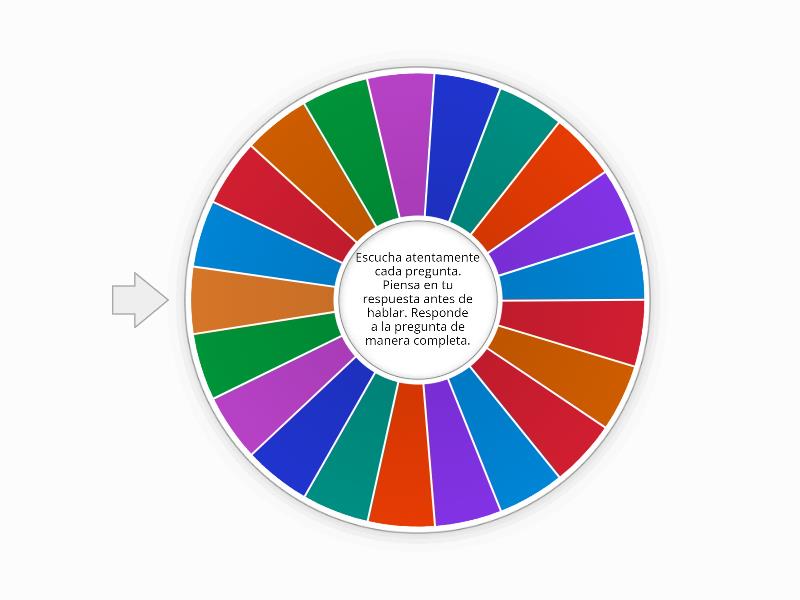 A1 Speaking Test - Spin the wheel