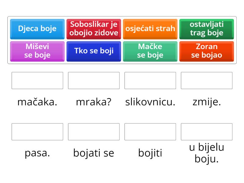 bojati se, bojiti - Match up