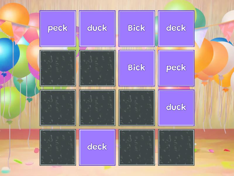 Bick and Duck - Matching pairs