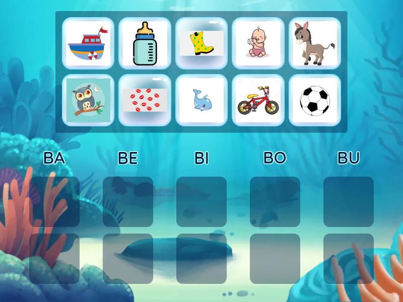 CADA IMAGEN CON SU SILABA INICIAL - Group sort