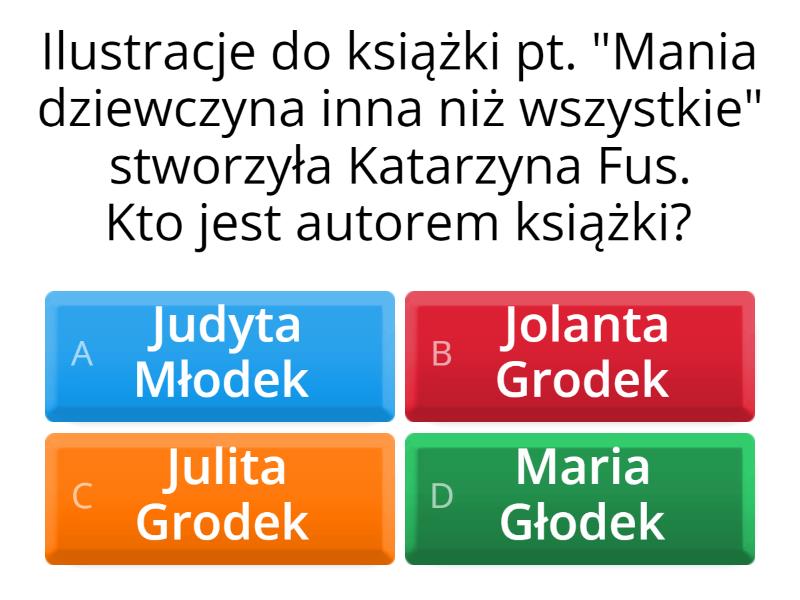 Mania, dziewczyna inna niż wszystkie szczegółowy quiz część 1 - Test