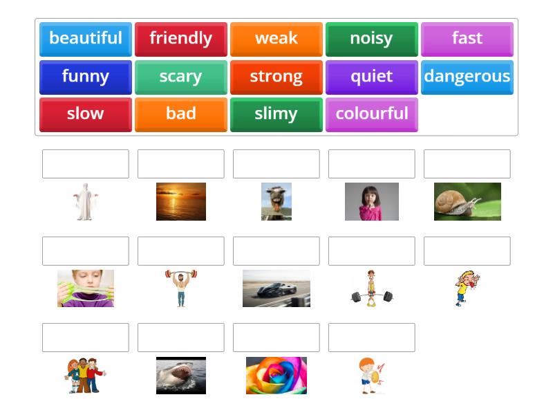 Open Up 5 Unit 5 Adjectives match - Match up