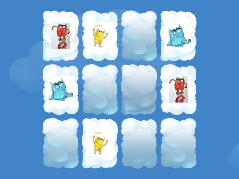 The colour monster - Matching pairs