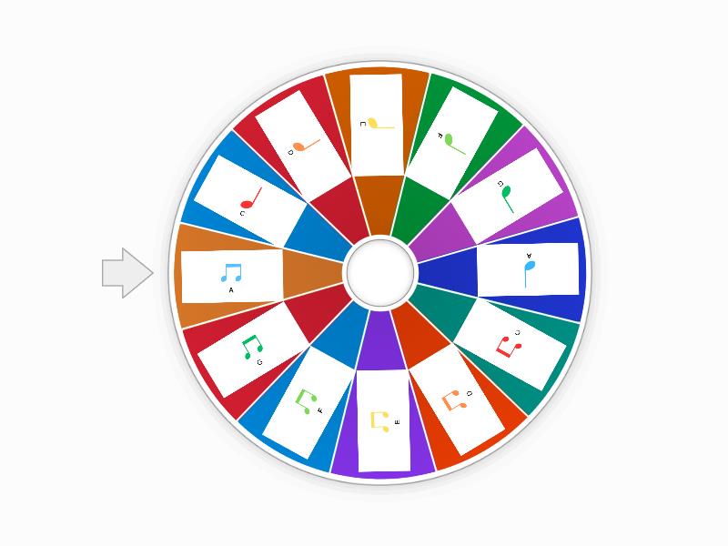 Color Code Notation Game - Spin the wheel
