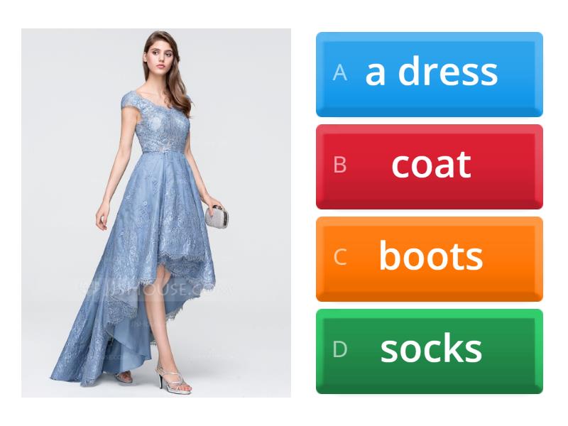 Clothes - learning vocabulary (nouns and adjetives) - Quiz