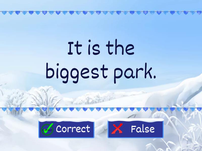 Degrees of comparison - True or false