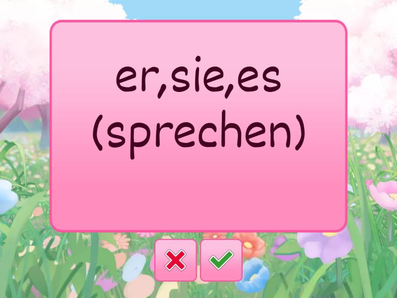 Konjugation vom Verb sprechen - Flash cards