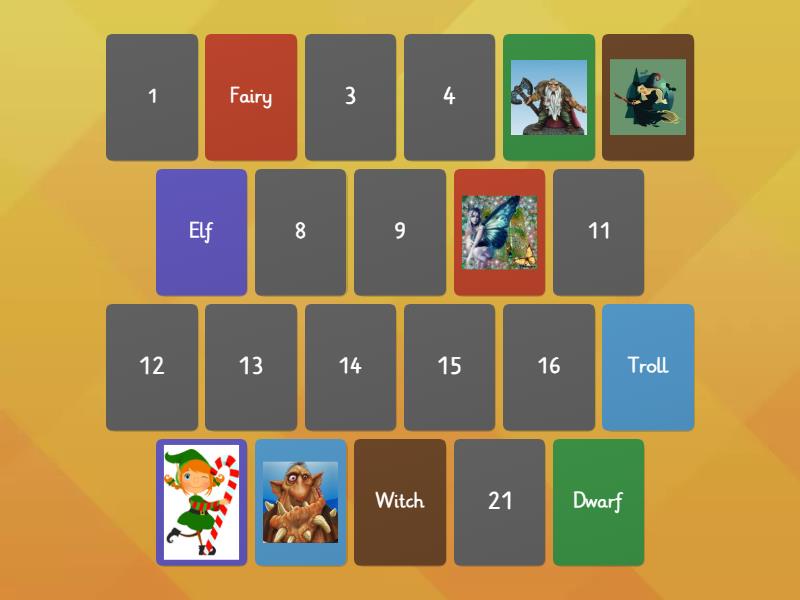 Fairy tale vocabulary - Matching pairs