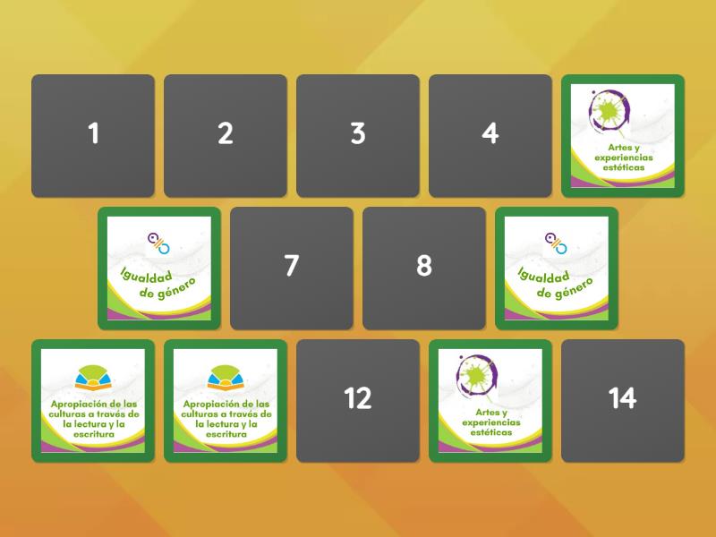 EJES ARTICULADORES MEMORAMA - Matching pairs